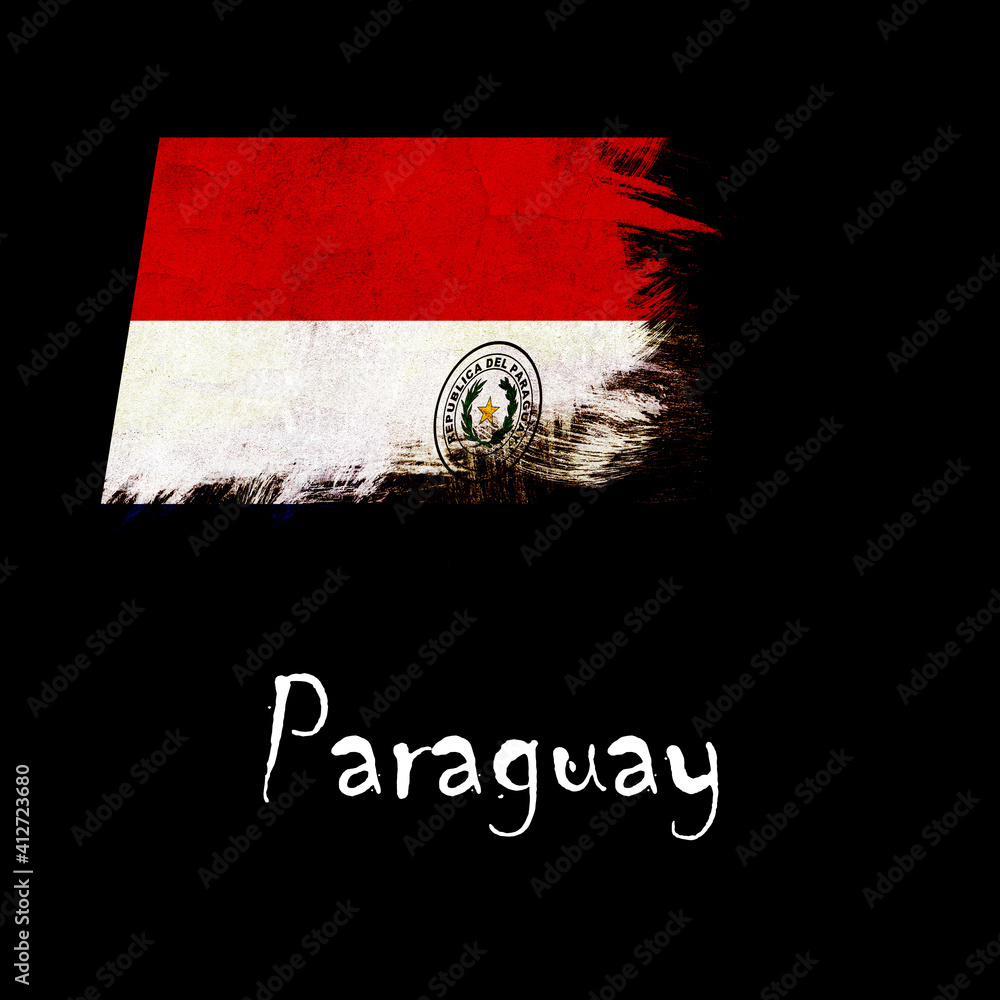 National flag of Paraguay, abbreviated with py; a realistic 3d image of ...