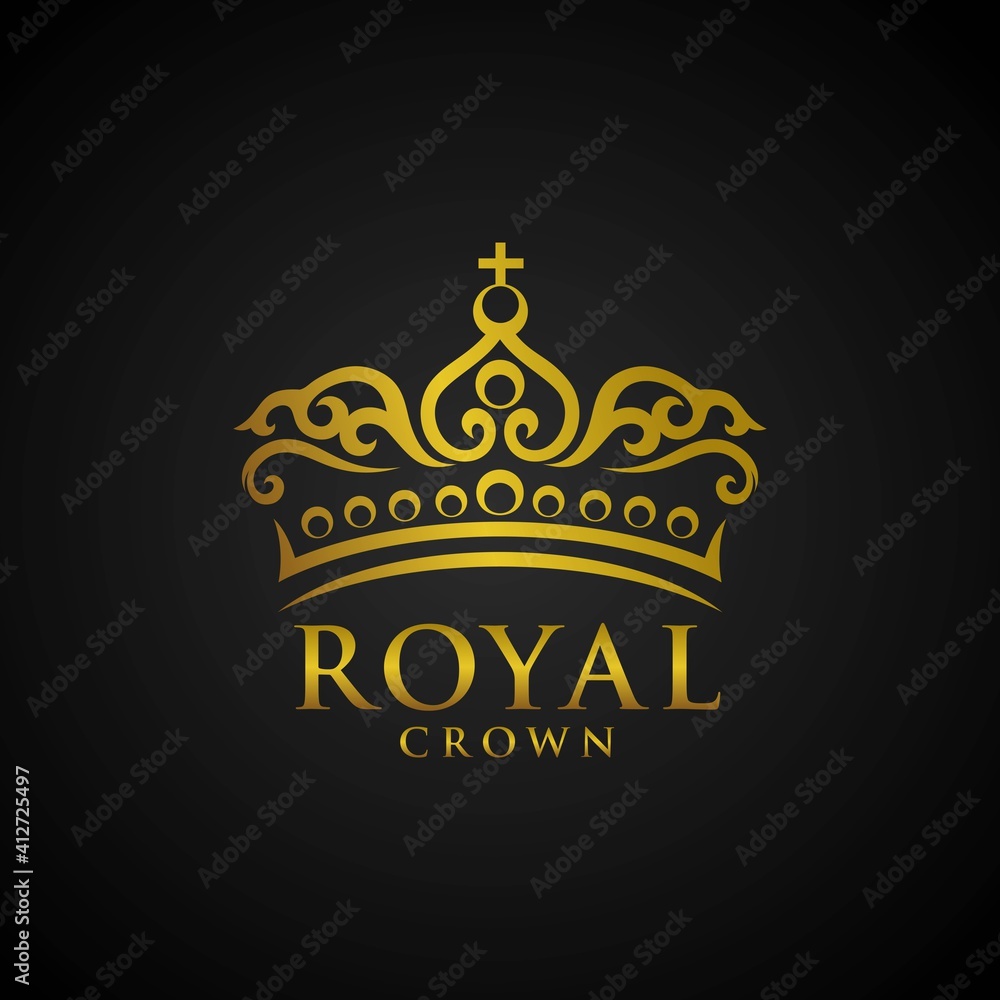Royal Crown Logo Vector Template Stock Vector | Adobe Stock
