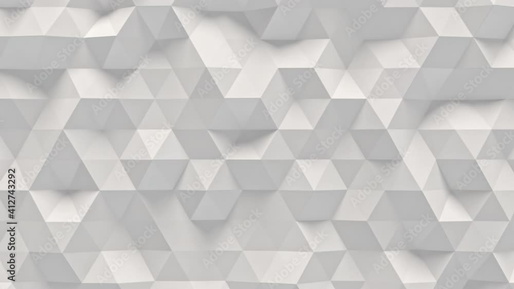 Abstract low poly surface motion background. Moving polygonal plane ...