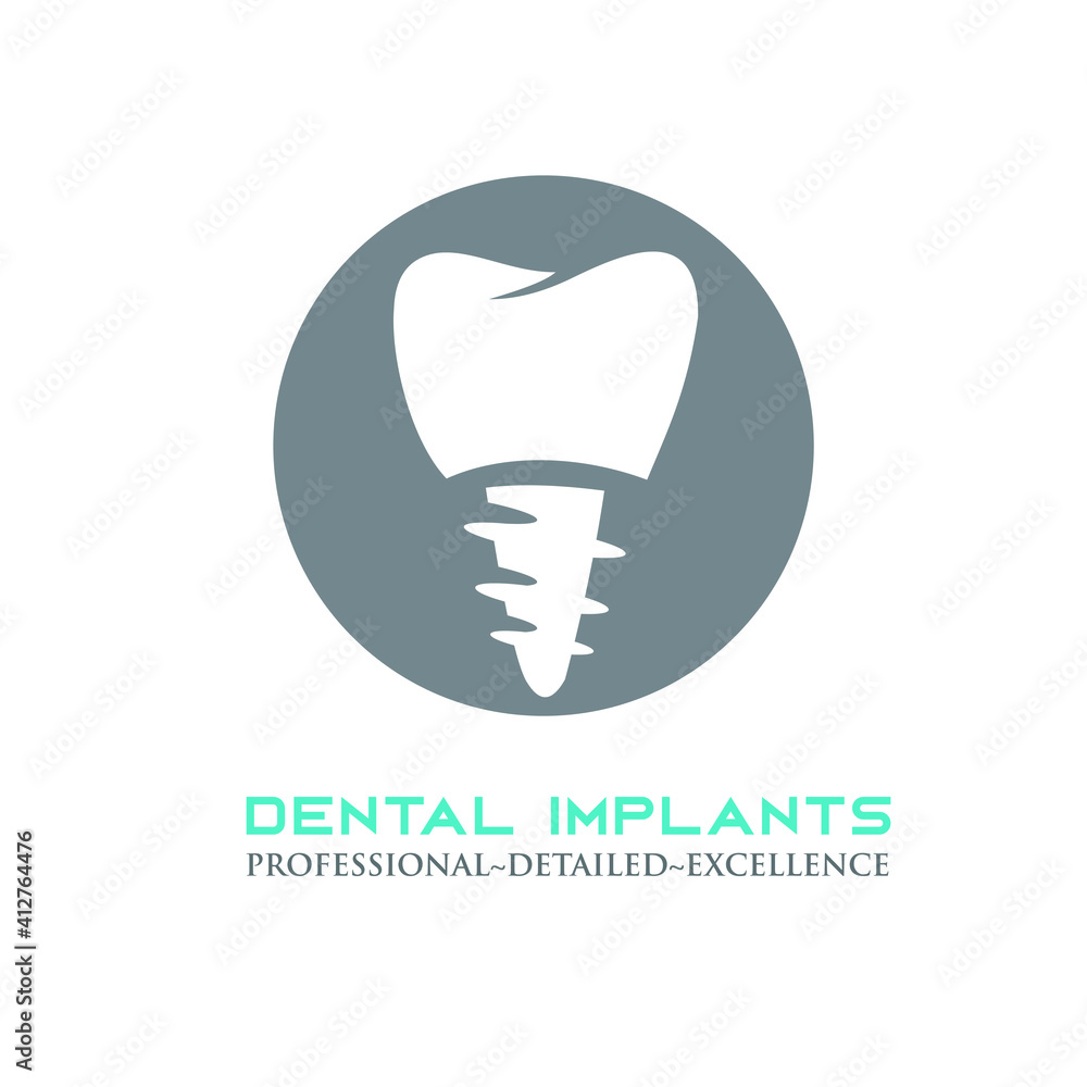 dental implant logo tooth molar implants design exclusive inspiration ...