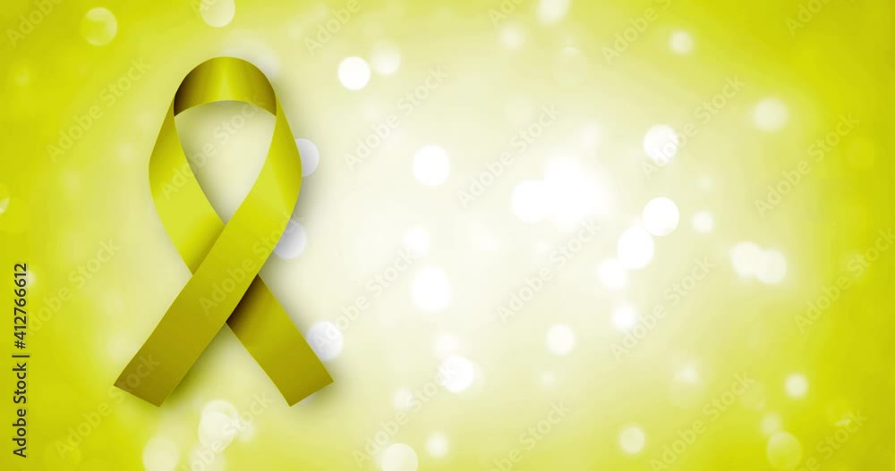 Background with Yellow Ribbon. Yellow ribbon is an emblem for suicide ...