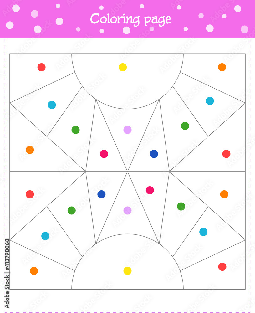 Coloring pages for kids. Color in with the color shown in the picture ...