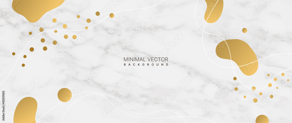 Luxury Gold marble background vector. Golden organic shape design for ...
