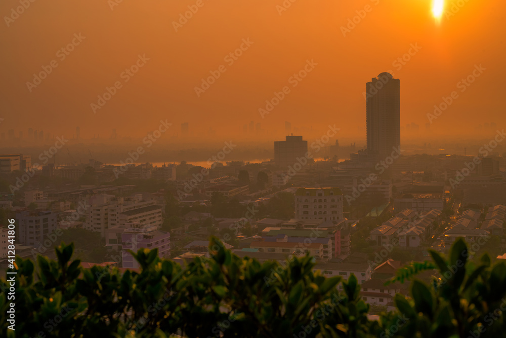 The blurred abstract background of the morning sun exposure to the tiny ...