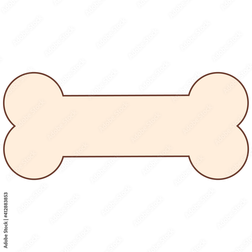 Big pink bone. Theme for dogs and other animals. Vector clipart ...