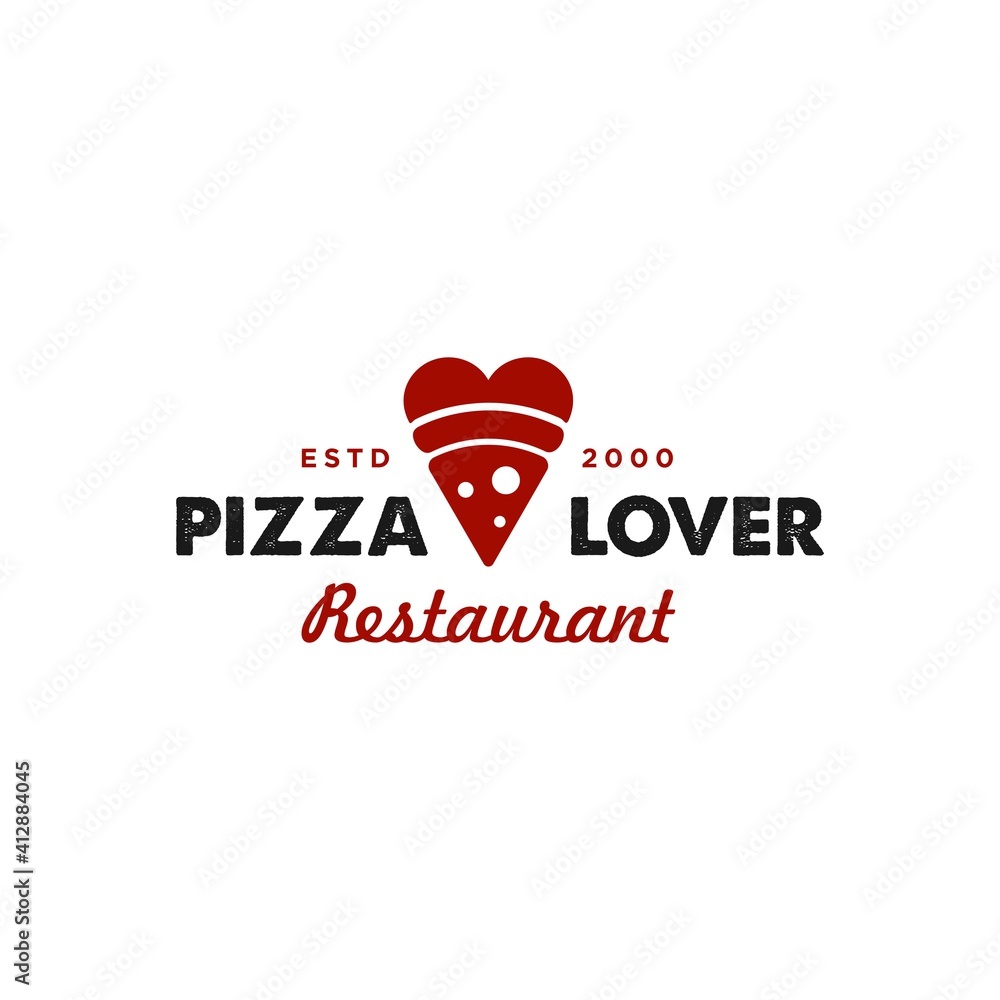 Red Pizza Restaurant Logos