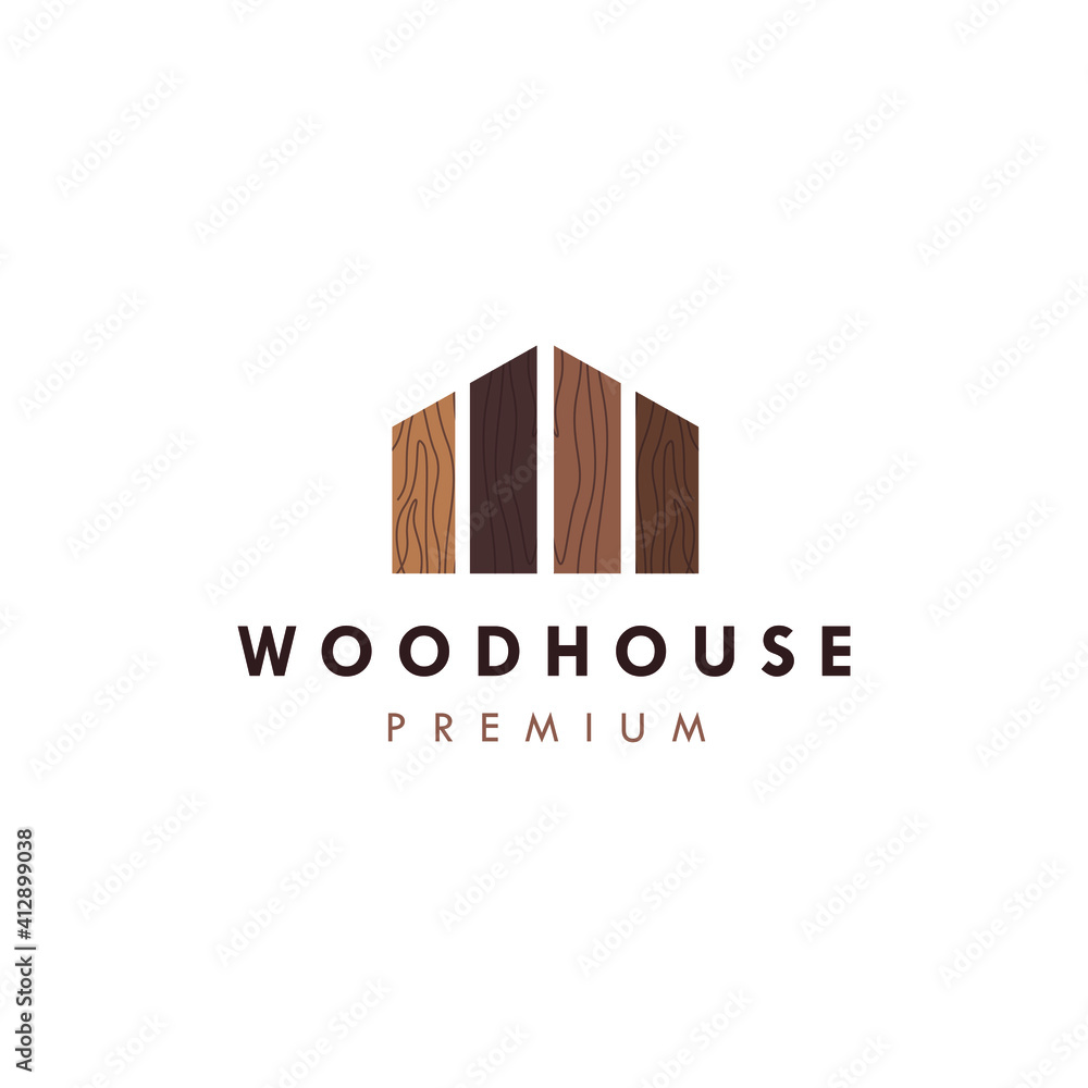 wood house timber panel wall facade decking wpc vinyl hpl logo vector ...