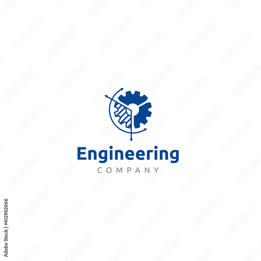 Engineering devolepment logo design. gear vector symbol. Engineering ...