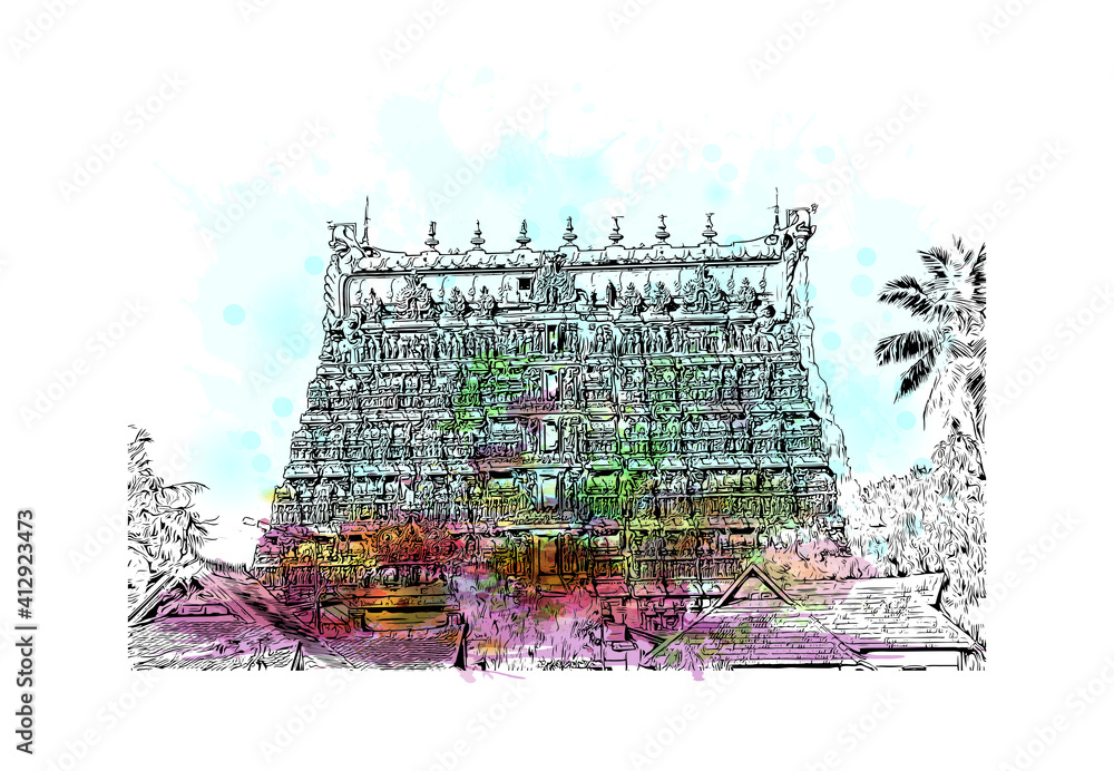 Building view with landmark of South India is the region in India ...