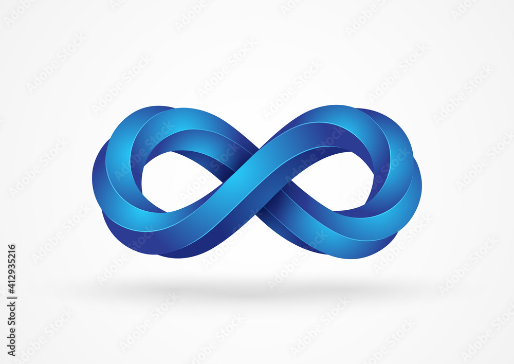 Infinity symbol isolated on white background. Vector illustration ...
