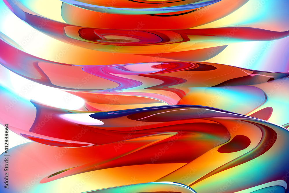 3d render of abstract art fashion 3d background with part of surreal ...