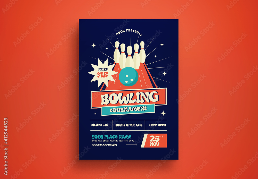 Bowling Tournament Flyer Layout Stock Template Adobe Stock bowling-tournament-flyer-layout-stock-template-adobe-stock