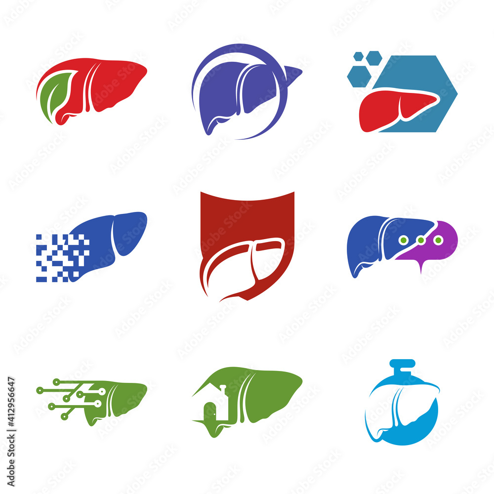 Set of Liver logo vector template, Creative Liver logo design concepts ...