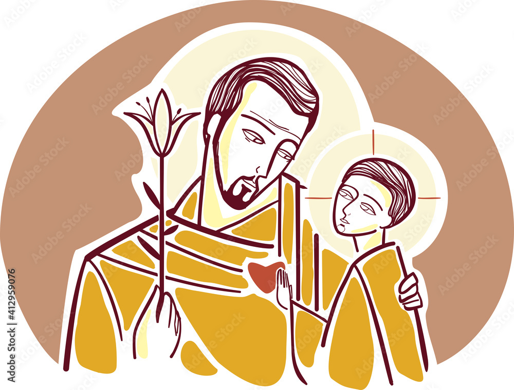 Vetor de Saint Joseph, the adopted father of Jesus do Stock | Adobe Stock