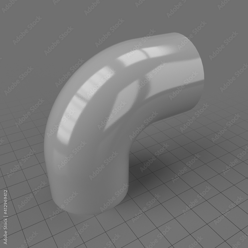 Curved pipe Stock 3D asset | Adobe Stock