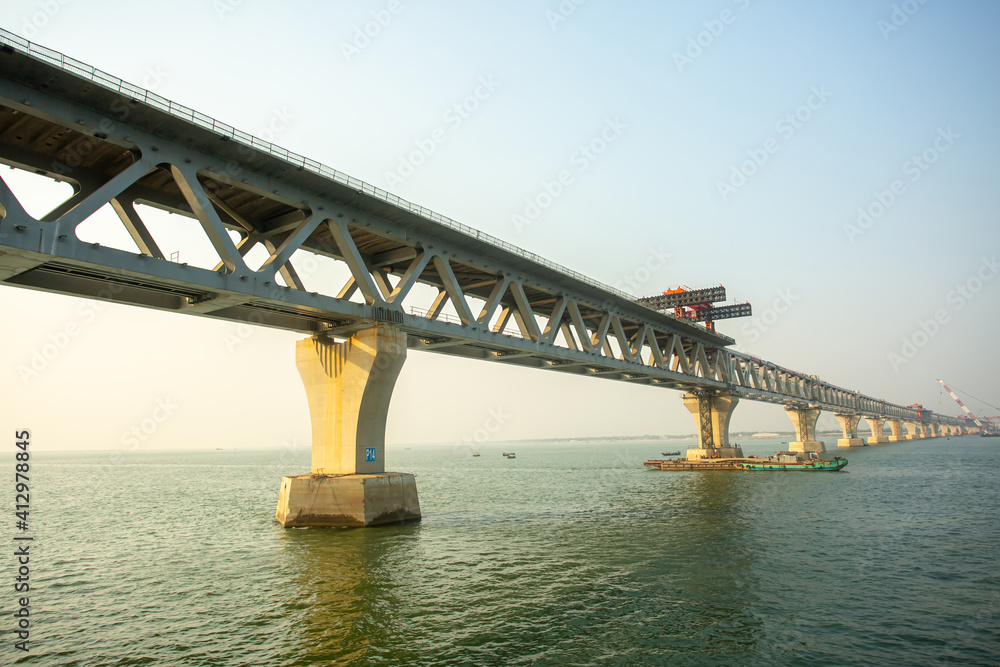 Bangladesh – February 06, 2021: A new PADMA Multipurpose Bridge is ...