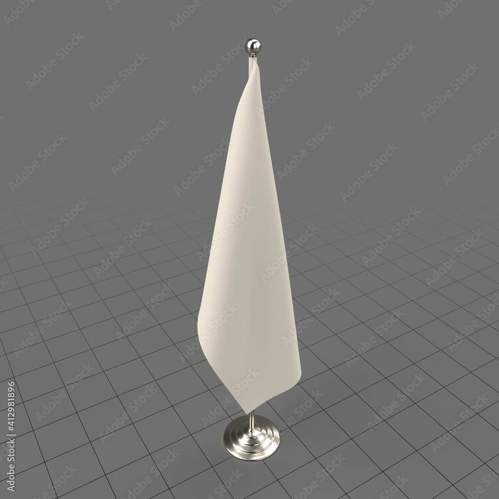 Decorative tall desk flag Stock 3D asset | Adobe Stock