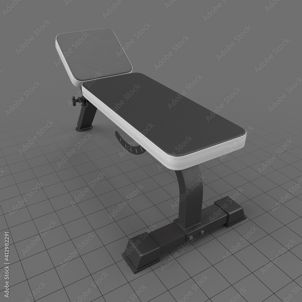 Adjustable weight flat bench 2 素材庫 3D 資產 | Adobe Stock