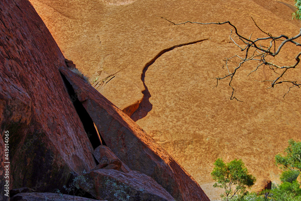 Colorful rocks showing the signs of erosion in the Northern Territory ...