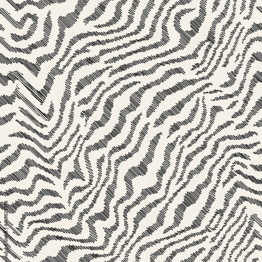 Vector seamless pattern with zebra stripes. Endless stylish texture ...