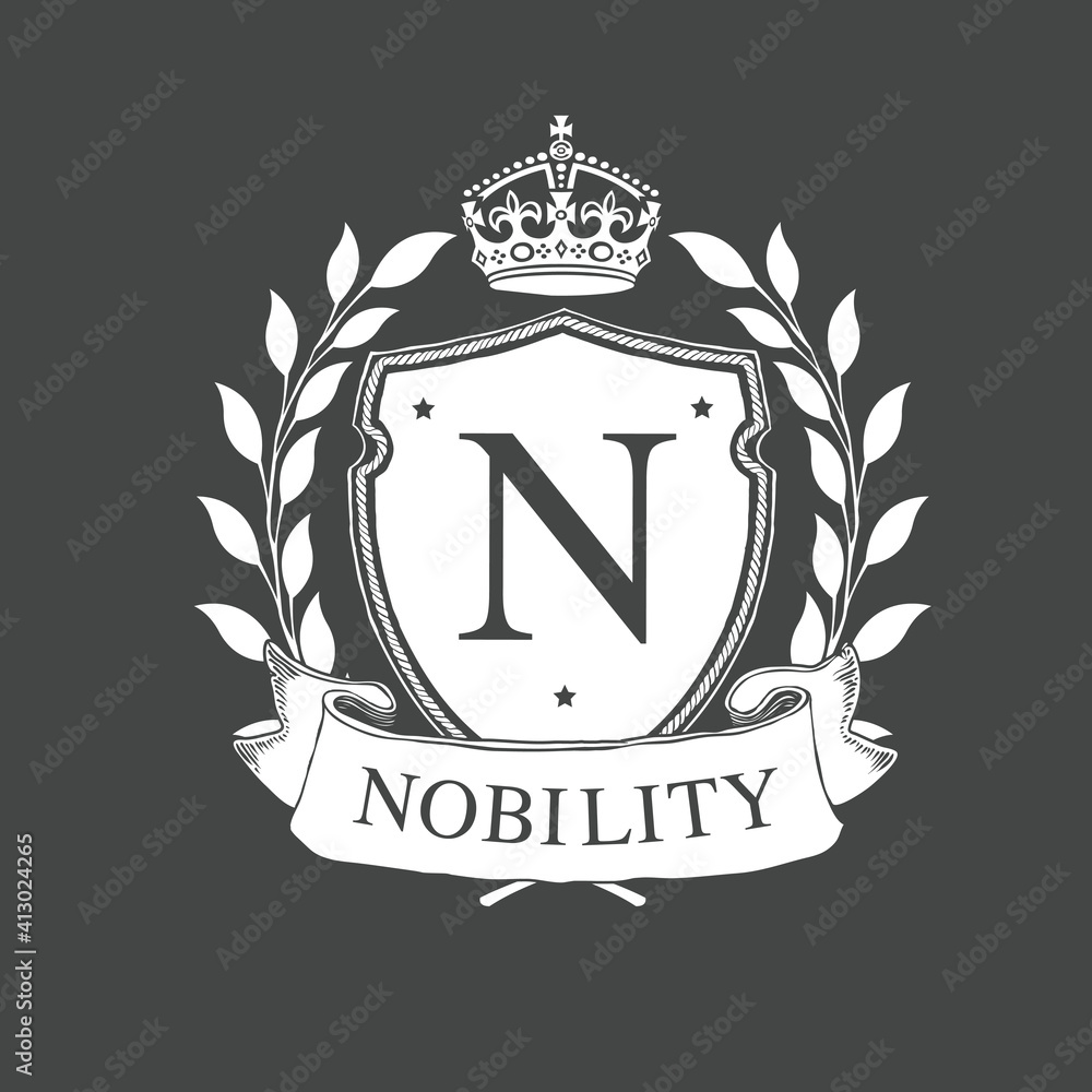 Heraldry Vector Template Nobility Logo Stock Vector Stock Vector ...