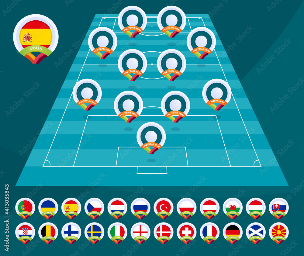 football 2020 league tournament broadcast graphic template design. Team ...