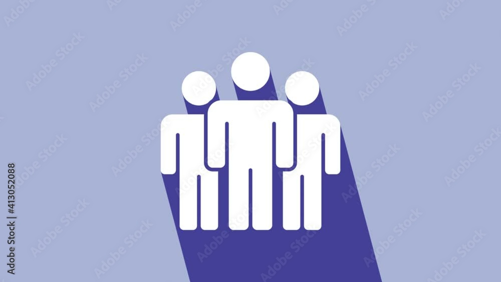 White Users group icon isolated on purple background. Group of people ...