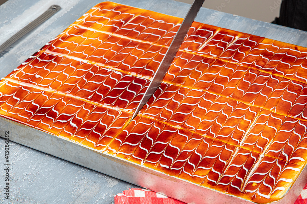 Turkish Traditional Trilece - Tres Leches Dairy Dessert Cake. Sponge ...
