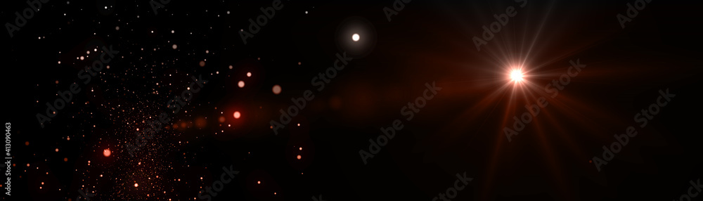 Light optical lens explosion effect. Sun light ray lens flare, colorful ...