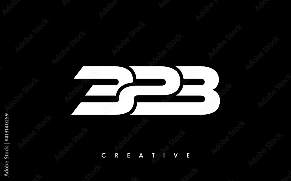 323 Letter Initial Logo Design Template Vector Illustration wall mural ...