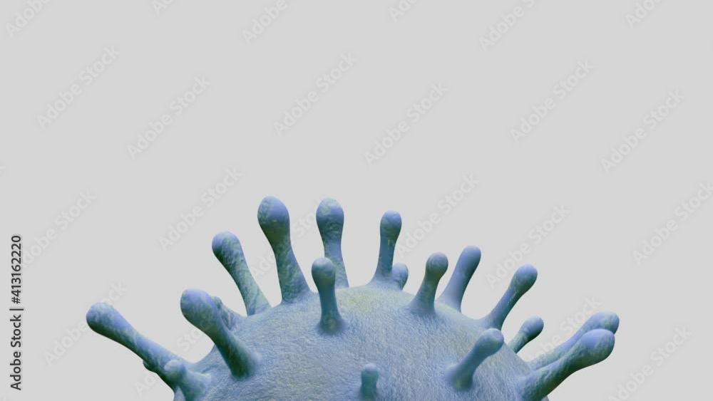 3D illustration. Coronavirus outbreak infecting respiratory system ...