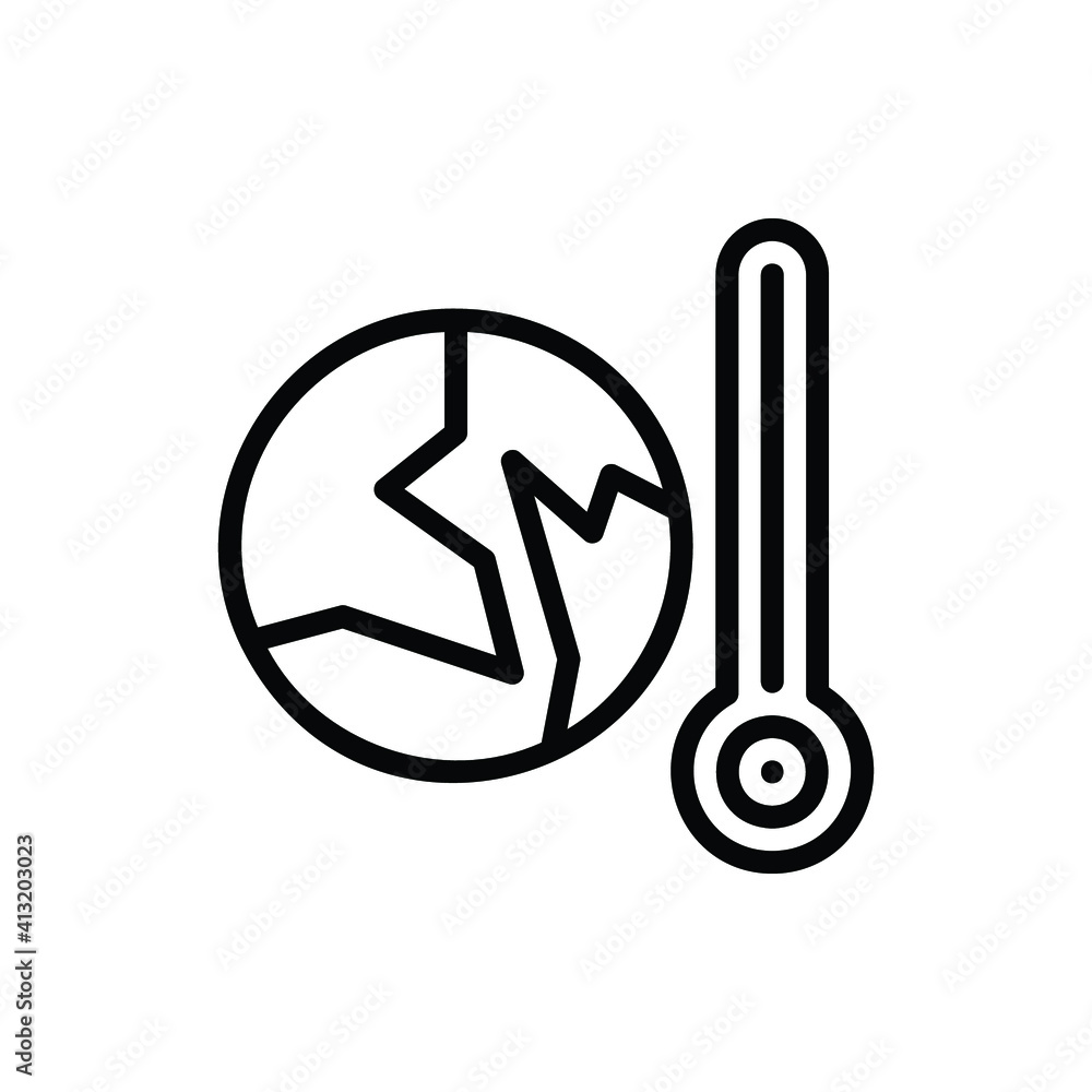 Global Warming Icon Logo Illustration Vector Isolated. Earth Day and ...