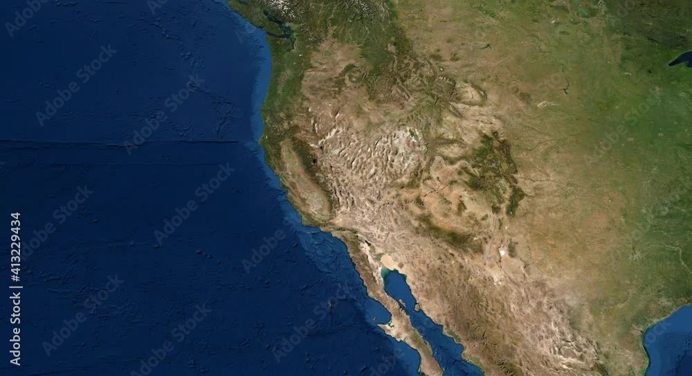 US California state border 3D visualization modern map outline Stock ...