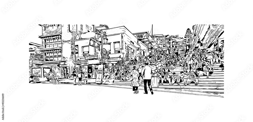 Building view with landmark of Incheon , Chinatown is Korea's only ...