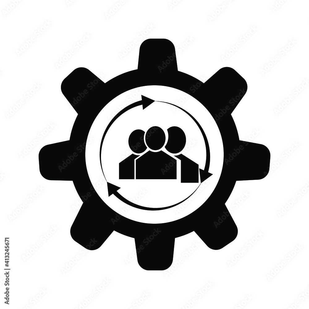 Management Icon. Teamwork management icon. Stock Vector | Adobe Stock