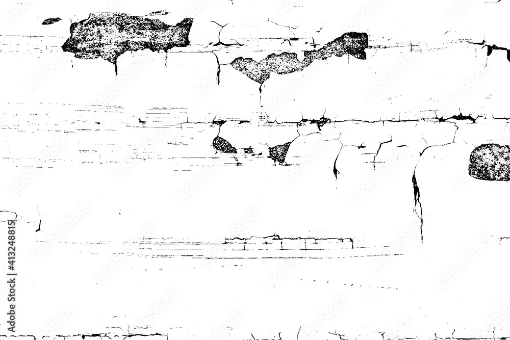 Vetor de Destroyed uneven worn enamel on an old retro ruined metal door ...