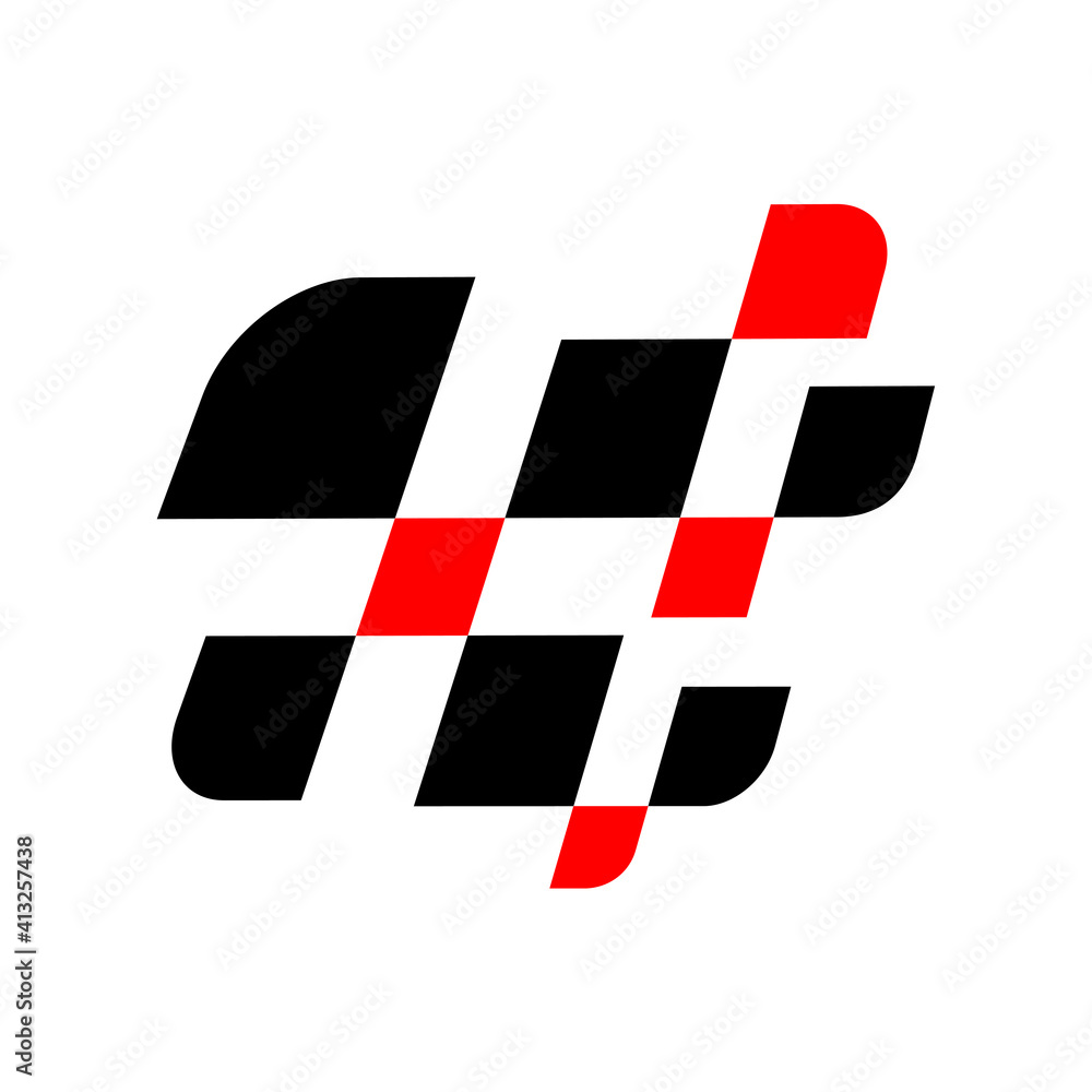 Race flag icon logo design vector. Icon Symbol. Template Illustration ...