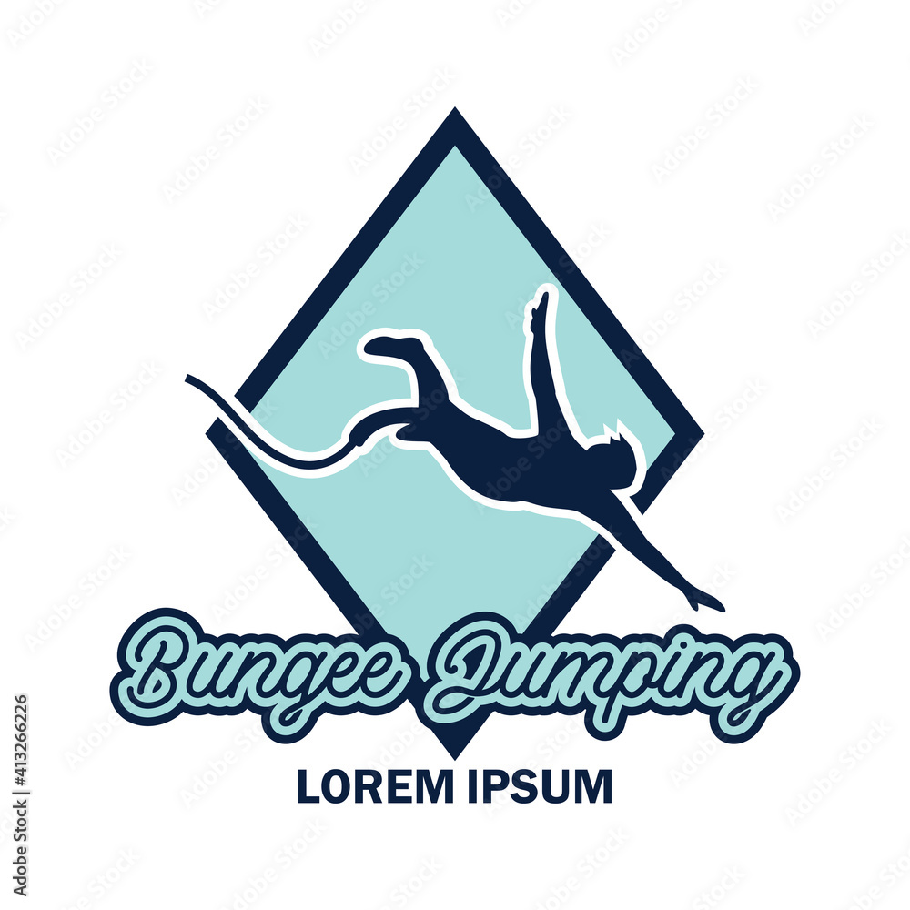 bungee jumping logo with text space for your slogan tag line, vector ...