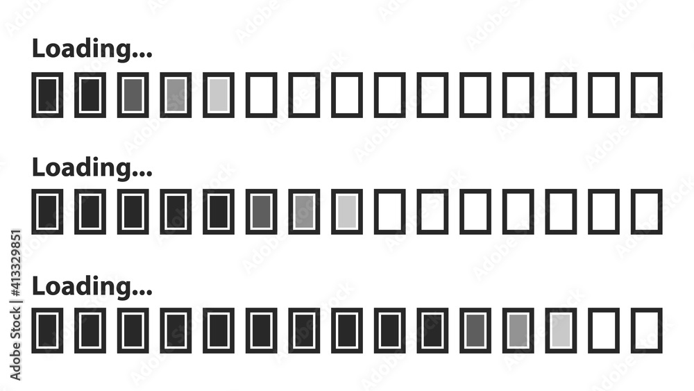 loading icons, load indicator sign, waiting symbols. Vector ...