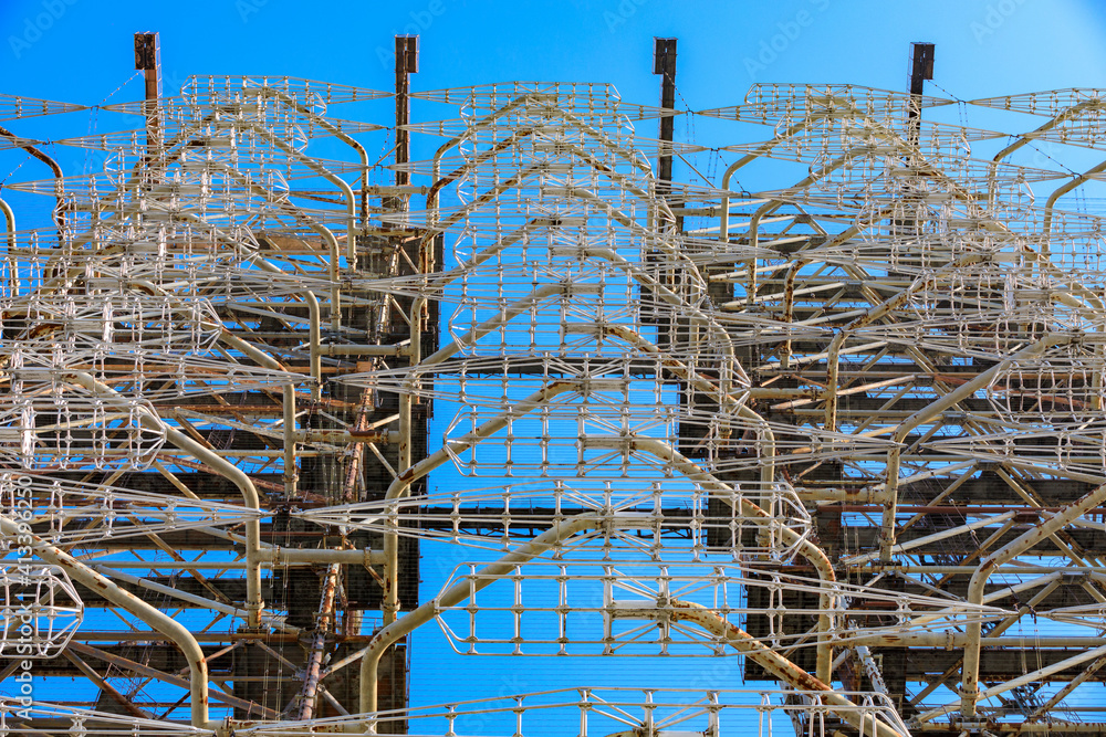 Ukraine, Pripyat, Chernobyl. Duga-1 radar array. Stock Photo | Adobe Stock