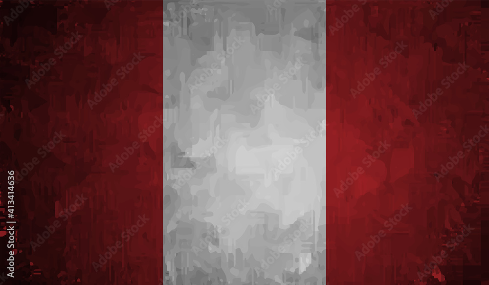 Grunge Peru flag. Peru flag with waving grunge texture. Stock Vector ...