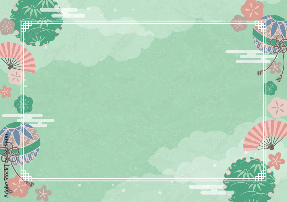 simple frame of Japanese traditional patterns Stock Vector | Adobe Stock