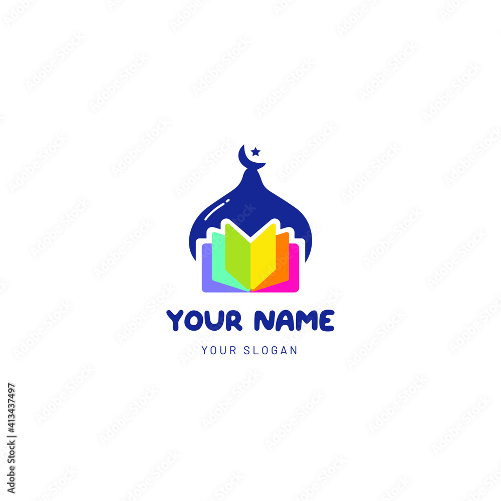 islamic book education logo. Muslim Learning logo, Islam learning logo ...