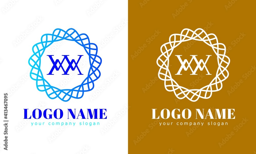 Monogram logo design with a combination of WW letters. Simple and ...