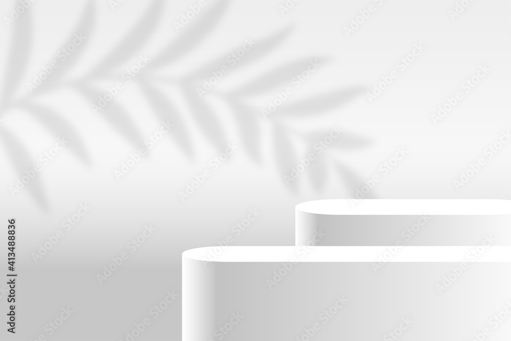 white product display stage platform background design Stock Vector ...