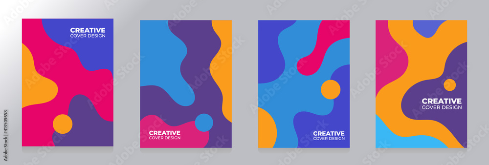 Modern Abstract Cover Design . Editable set Cover Design template for ...