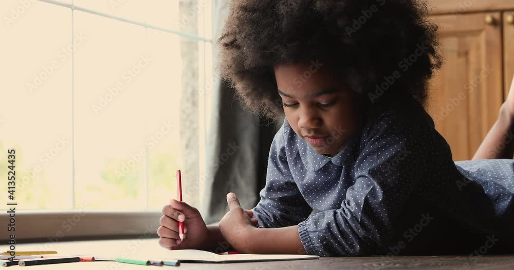 Vídeo do Stock: Adorable small biracial african ethnicity happy kid ...