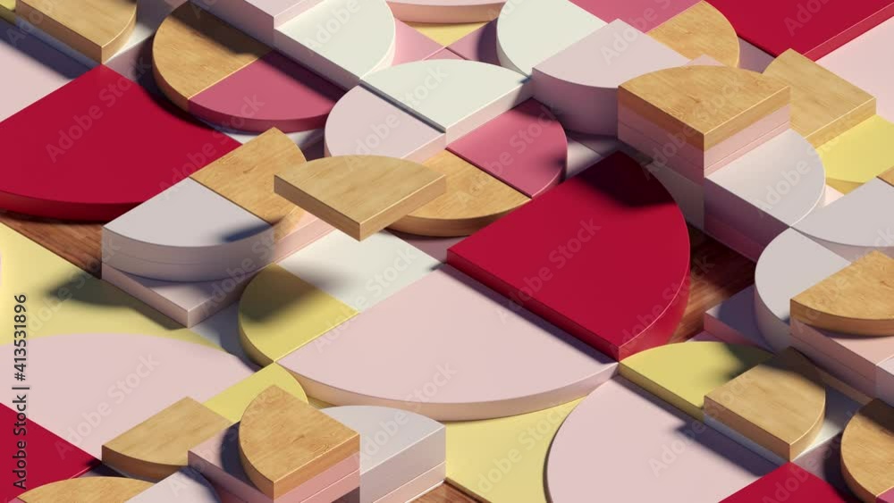 Isometric 3d colorful abstract render of pattern based background with ...