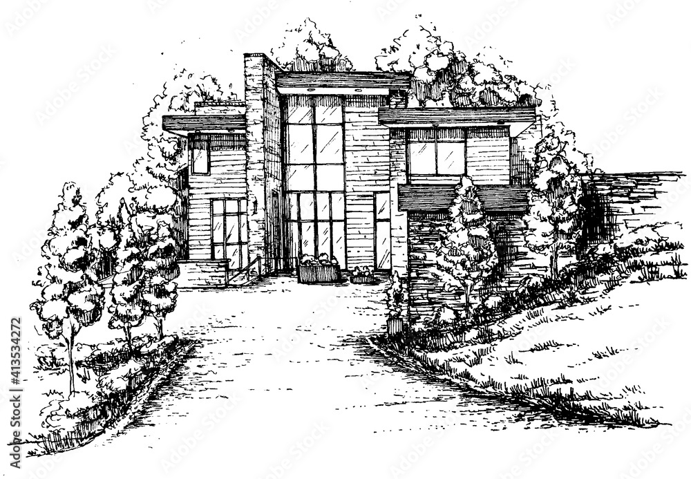 Modern Elevation Drawing