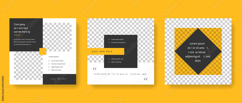 minimal social media layouts, editable graphic design for instagram and ...